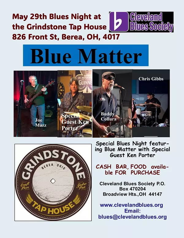 Cleveland Blues Society May Blues Night hosted by Blue Matter with ...